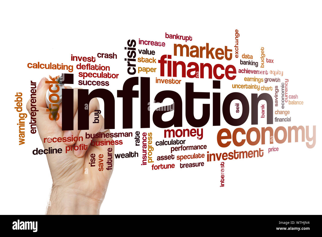Inflation word cloud concept Stock Photo - Alamy