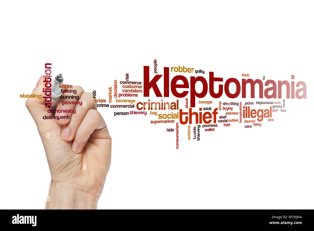 Kleptomania word cloud Stock Photo - Alamy