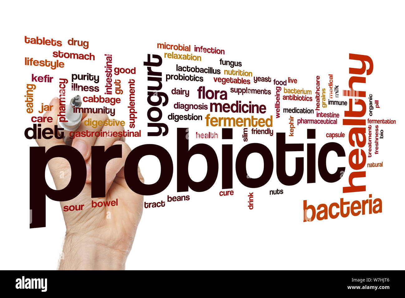 Probiotic word cloud Stock Photo - Alamy