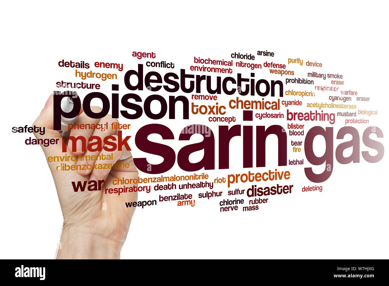 Sarin gas word cloud concept Stock Photo - Alamy