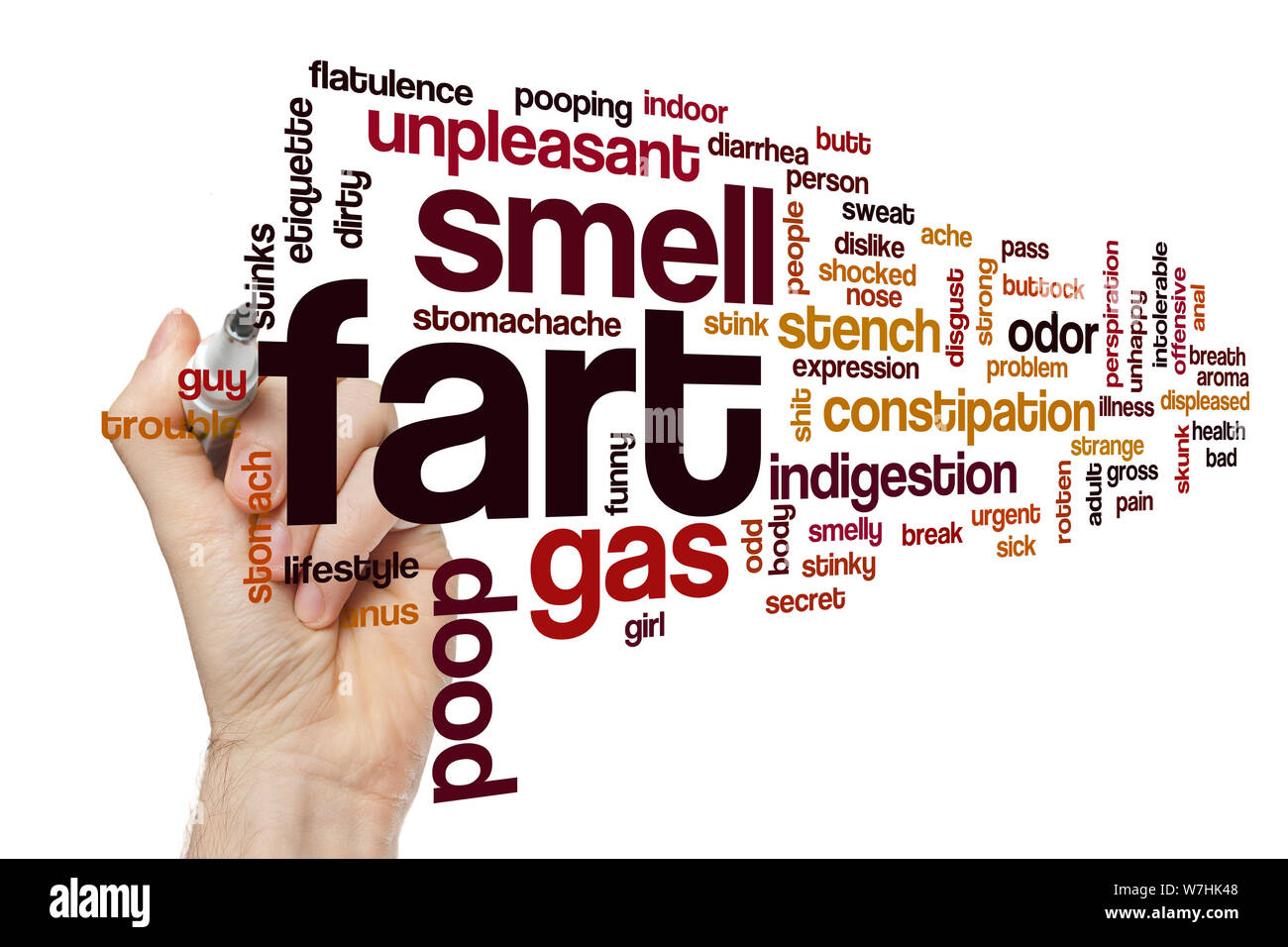 Fart word cloud Stock Photo - Alamy