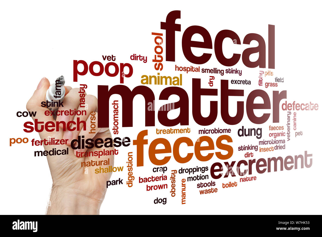 Fecal matter word cloud concept Stock Photo - Alamy