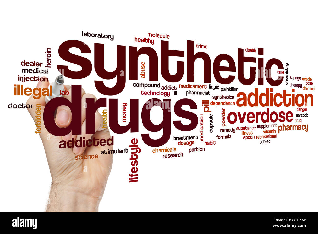 Synthetic drugs word cloud concept Stock Photo - Alamy