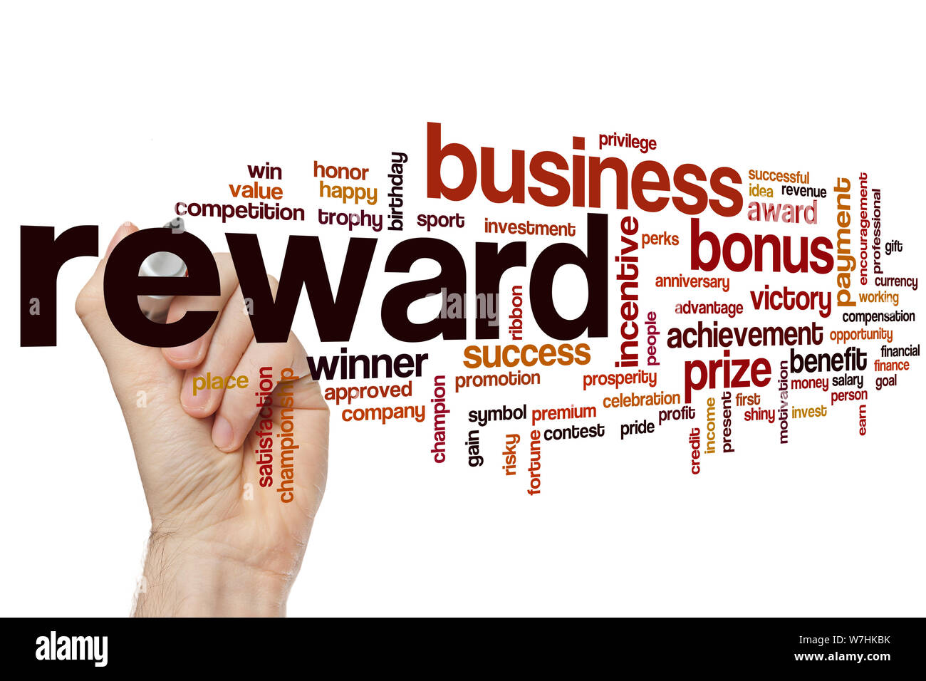 Reward word cloud concept Stock Photo - Alamy