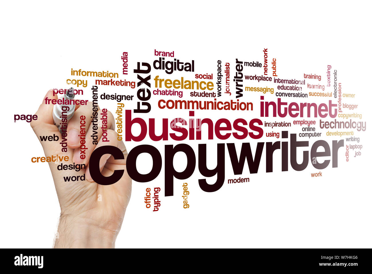 Copywriter word cloud Stock Photo - Alamy