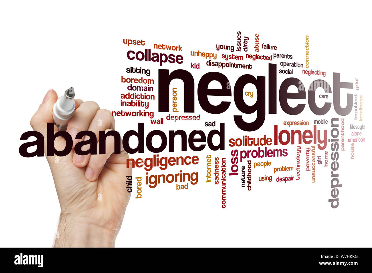Neglect word cloud concept Stock Photo - Alamy