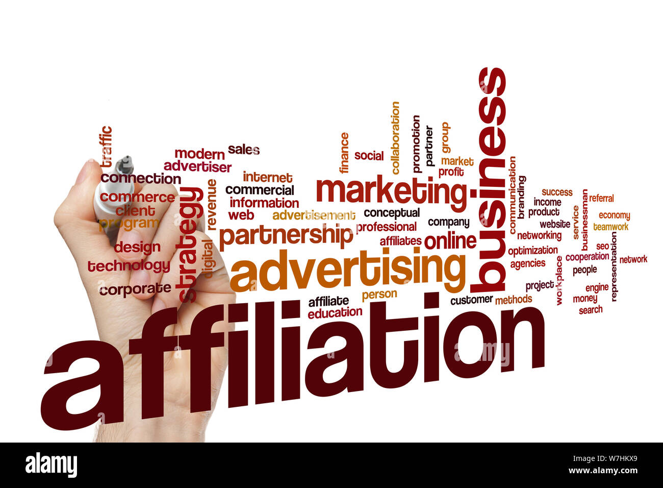 Affiliation word cloud concept Stock Photo - Alamy
