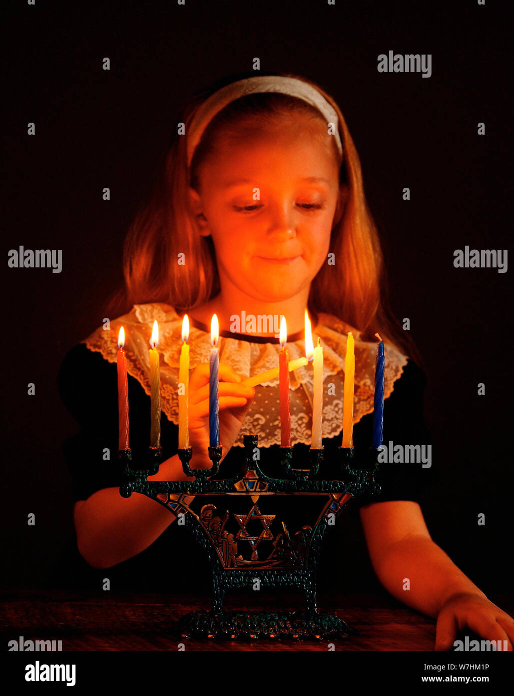 Child And Menorah High Resolution Stock Photography and Images - Alamy