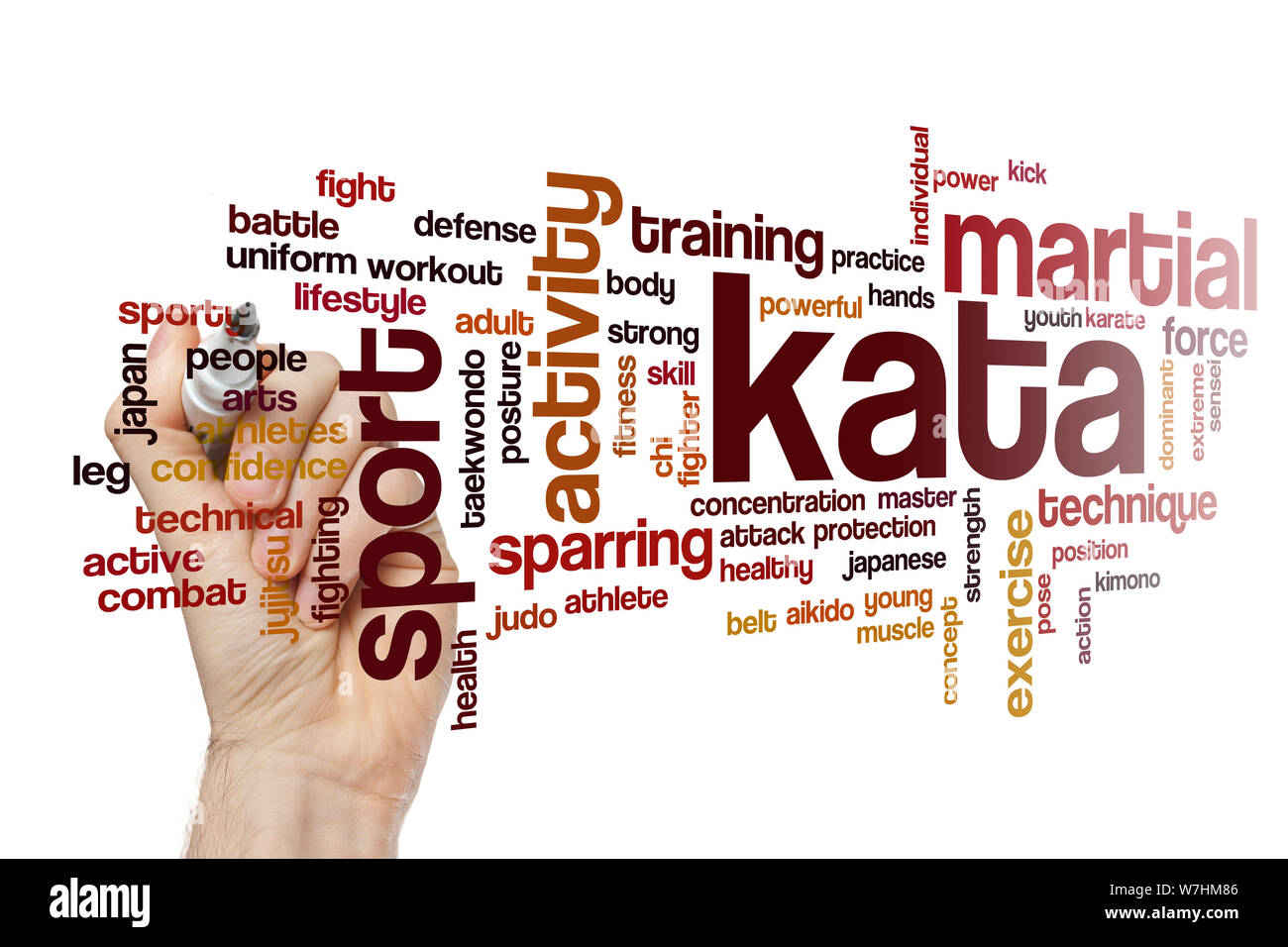 Kata word cloud Stock Photo - Alamy