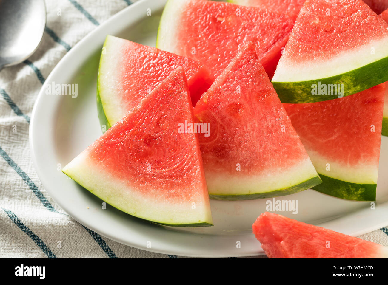 Raw Organic Pink Watermelon Slices Ready to Eat Stock Photo - Alamy