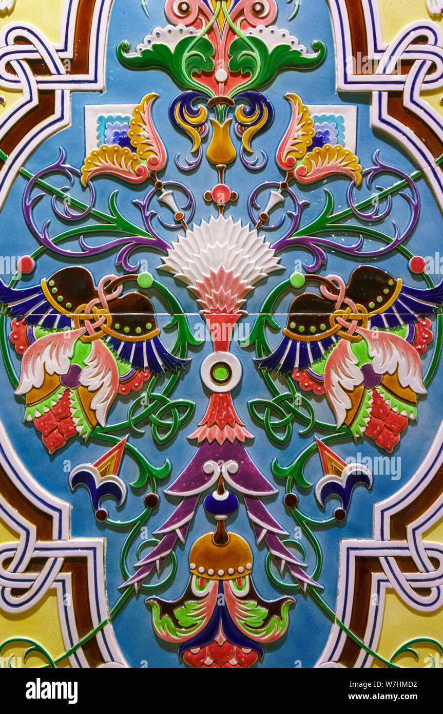 Texture of ceramic tiles in oriental East style. Turkish ceramic tiles ...