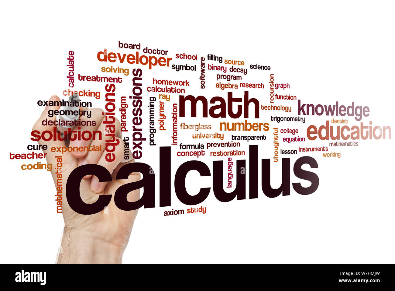 Calculus word cloud concept Stock Photo - Alamy