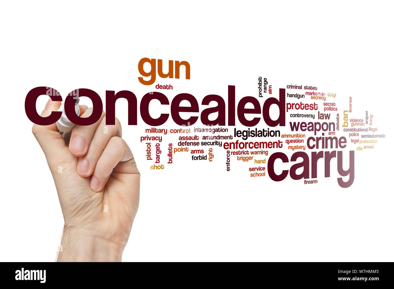Concealed carry word cloud Stock Photo - Alamy