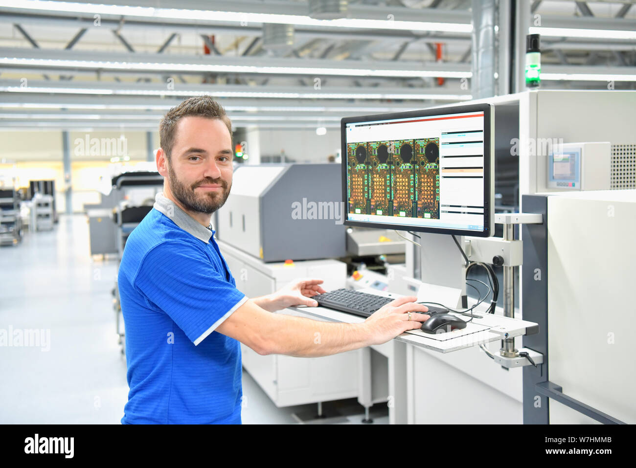 production of electronic components in a modern factory - engineer at ...