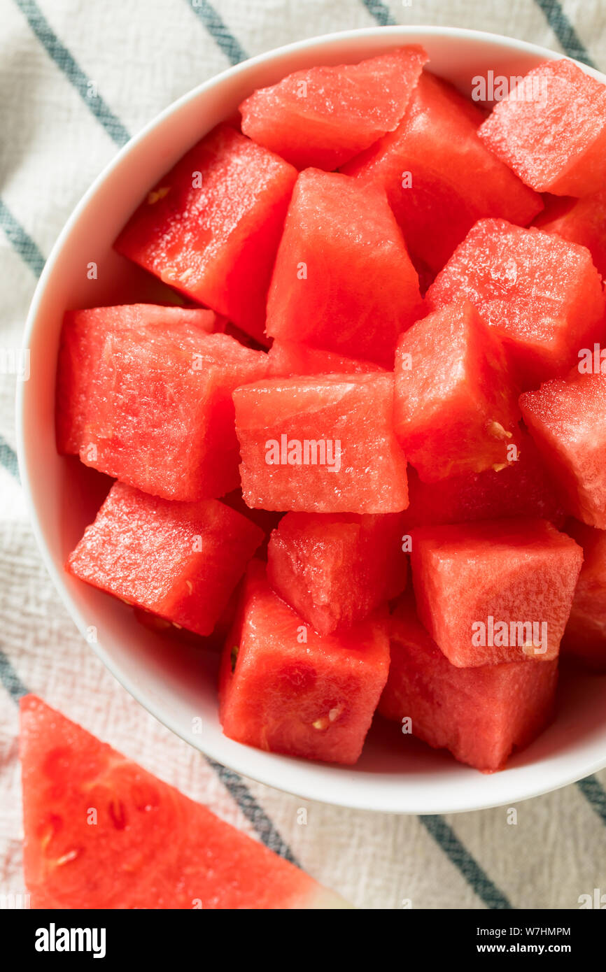Raw Organic Pink Watermelon Slices Ready to Eat Stock Photo - Alamy