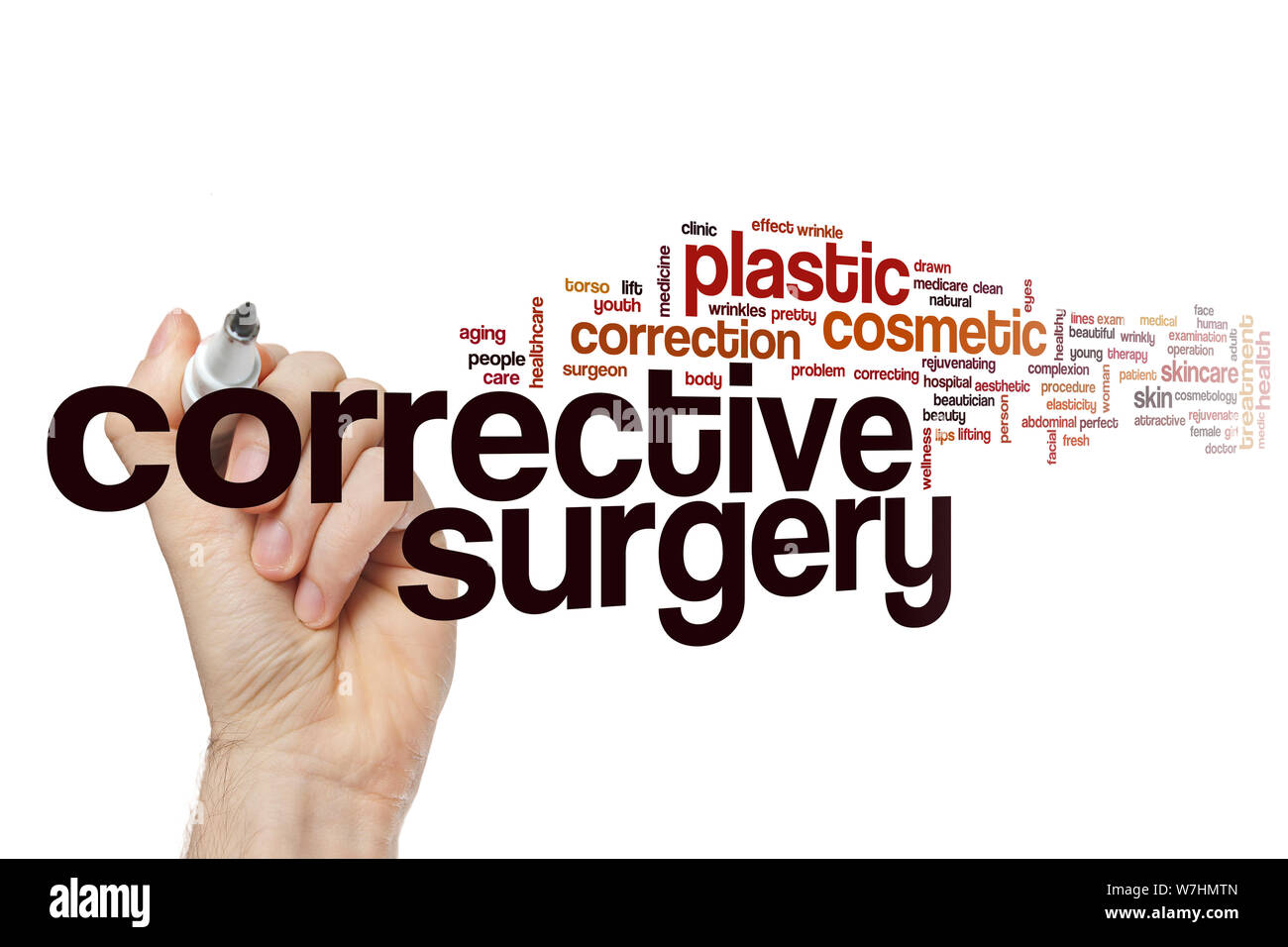Corrective surgery word cloud concept Stock Photo - Alamy