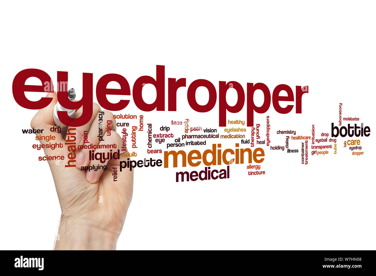 Eyedropper word cloud concept Stock Photo - Alamy