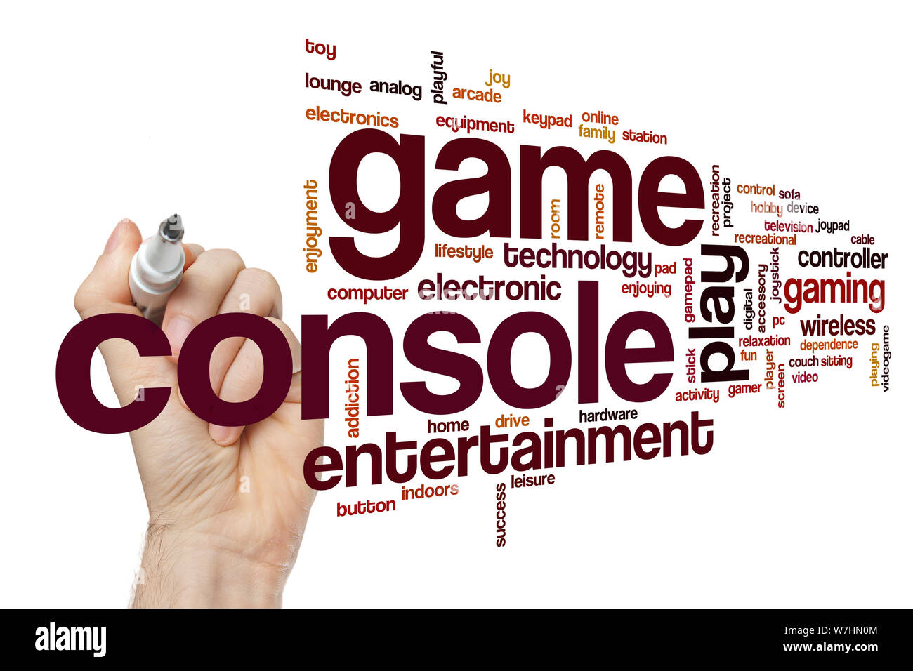 Game console word cloud Stock Photo - Alamy