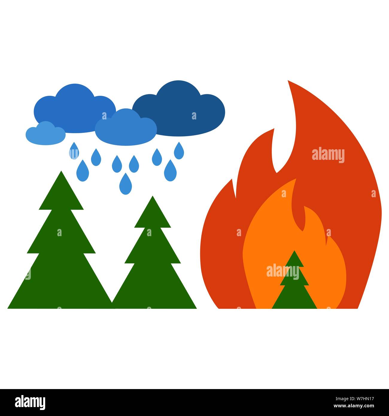 Lightning rain in clouds Cut Out Stock Images & Pictures - Alamy