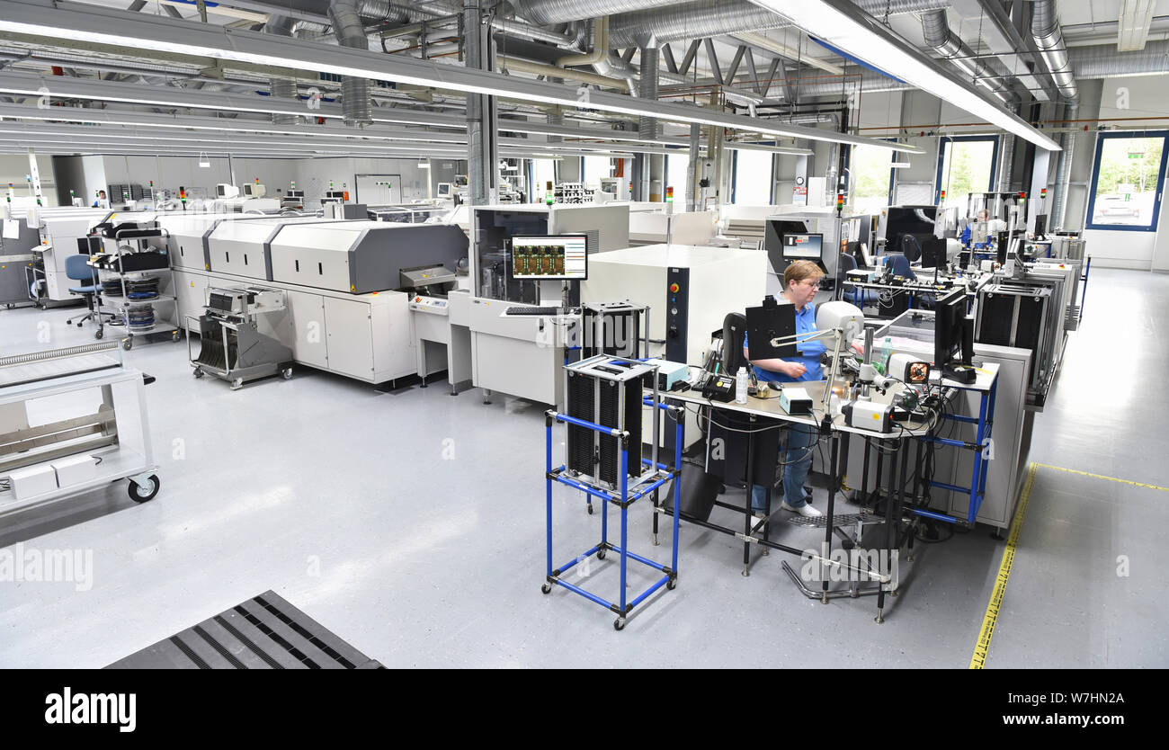 modern industrial factory for the production of electronic components ...