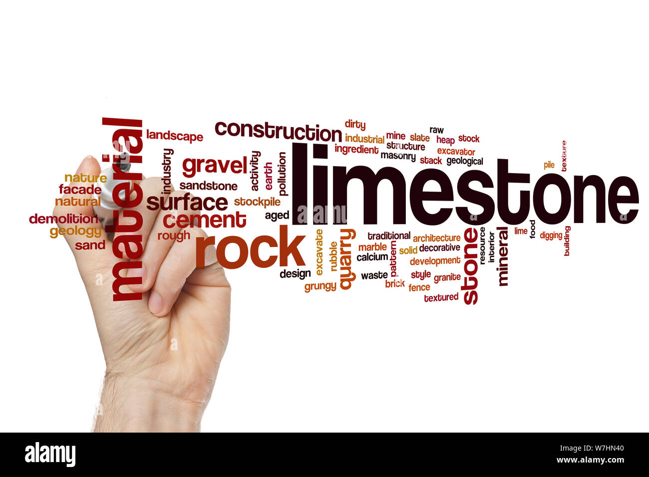 Limestone word cloud concept Stock Photo - Alamy