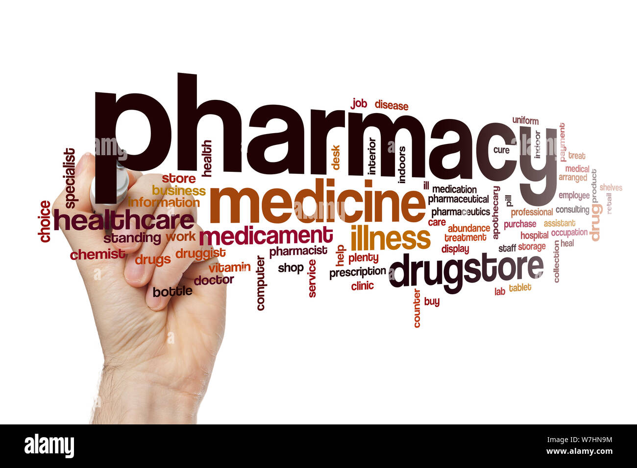 Pharmacy word cloud Stock Photo - Alamy