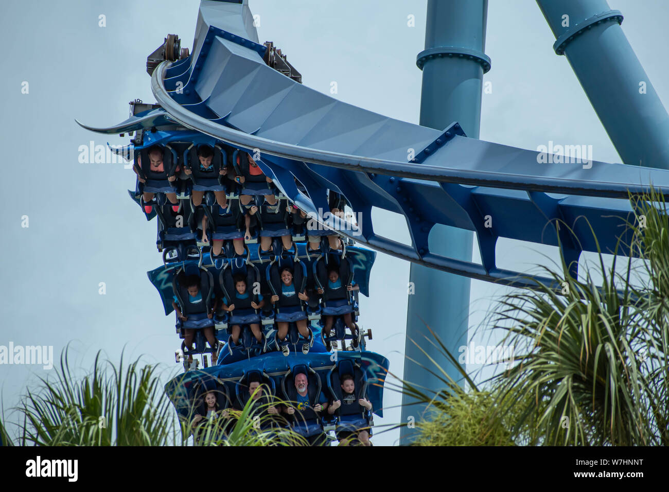 Orlando, Florida. July 26, 2019. Top view of people enjoying amazing ...