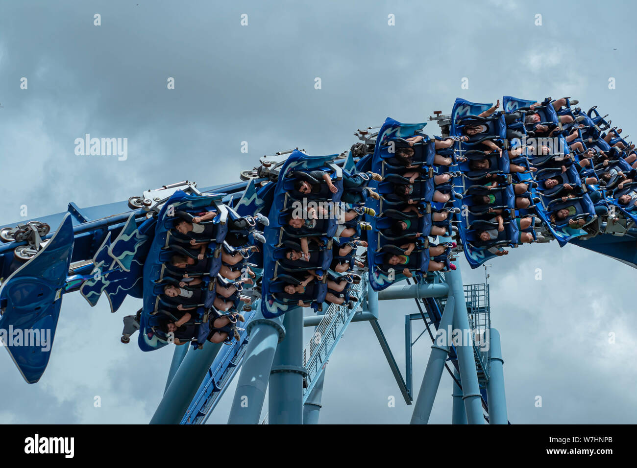 Orlando, Florida. July 26, 2019. Top view of people enjoying amazing ...