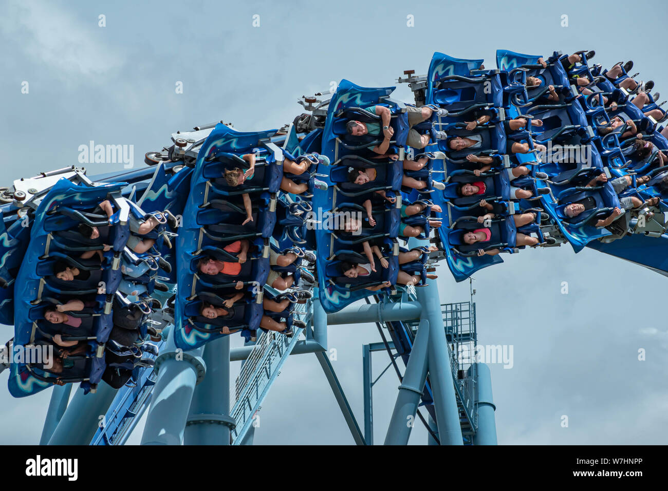 Orlando, Florida. July 26, 2019. Top view of people enjoying amazing ...