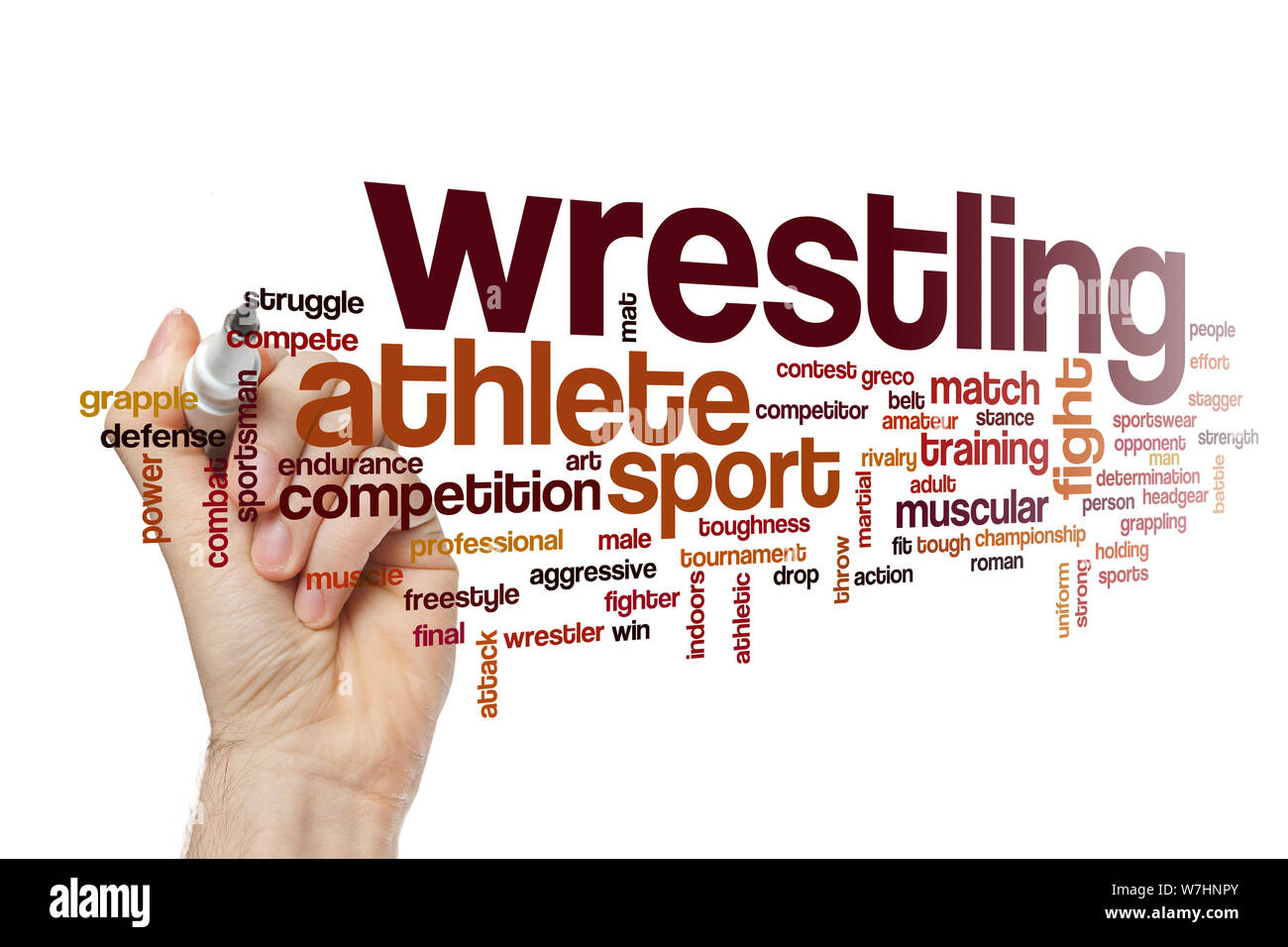 Wrestling word cloud Stock Photo - Alamy