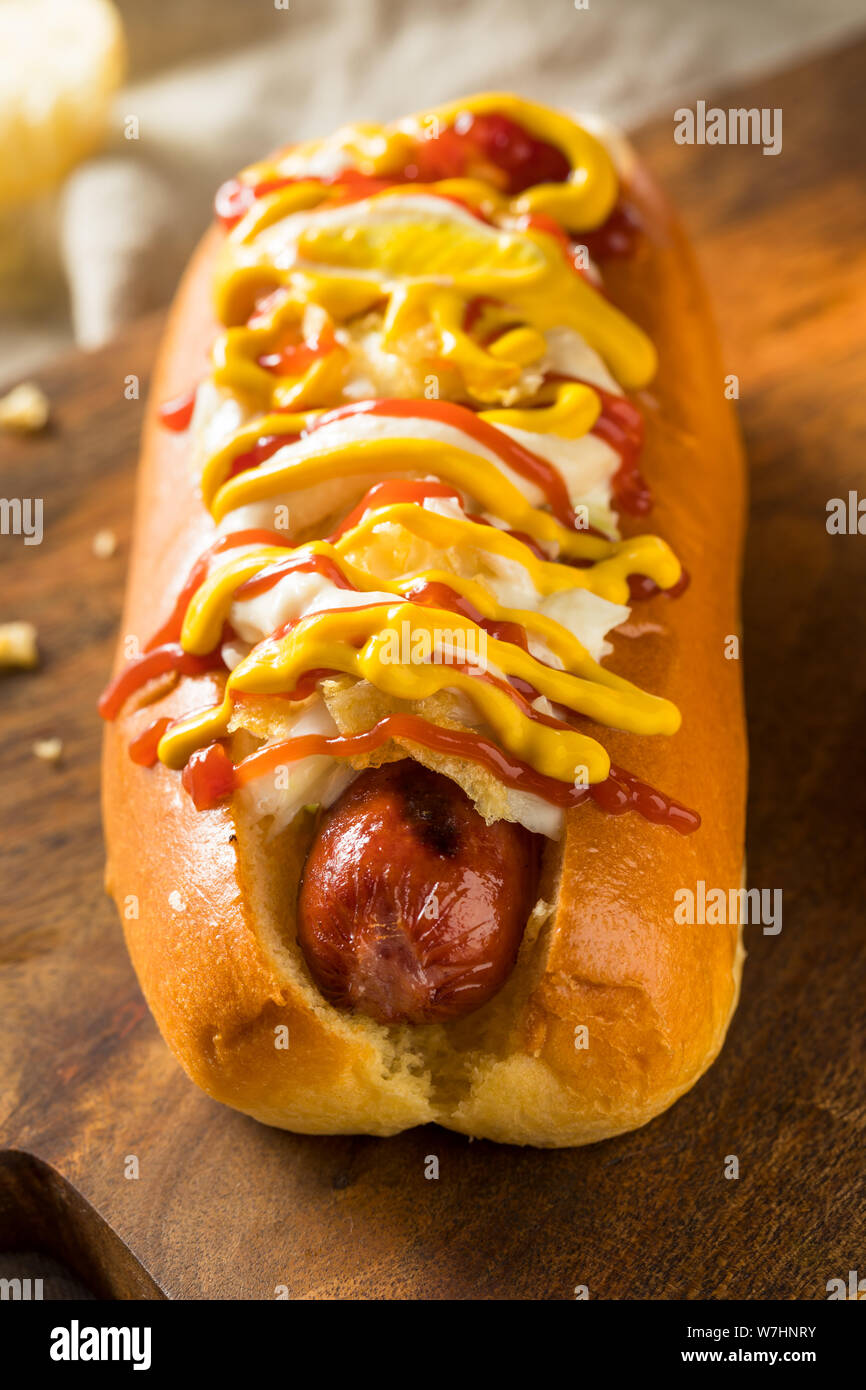 Hotdog With Mustard And Mayo