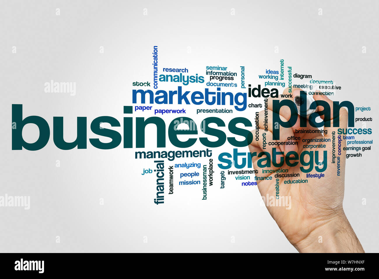 Business plan word cloud concept Stock Photo - Alamy