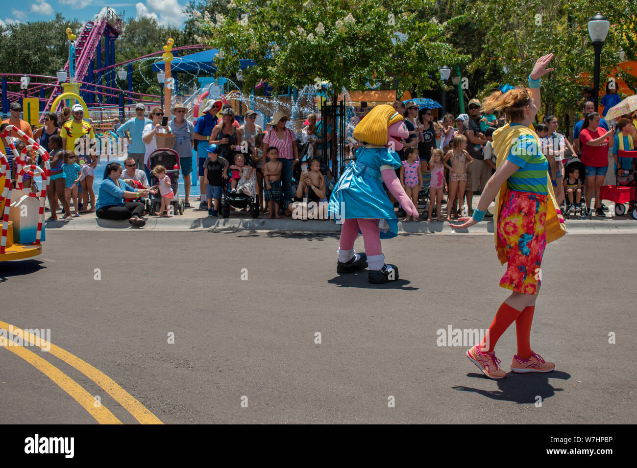 Orlando, Florida. July 30, 2019. Oscar the Grouch in Sesame Street ...