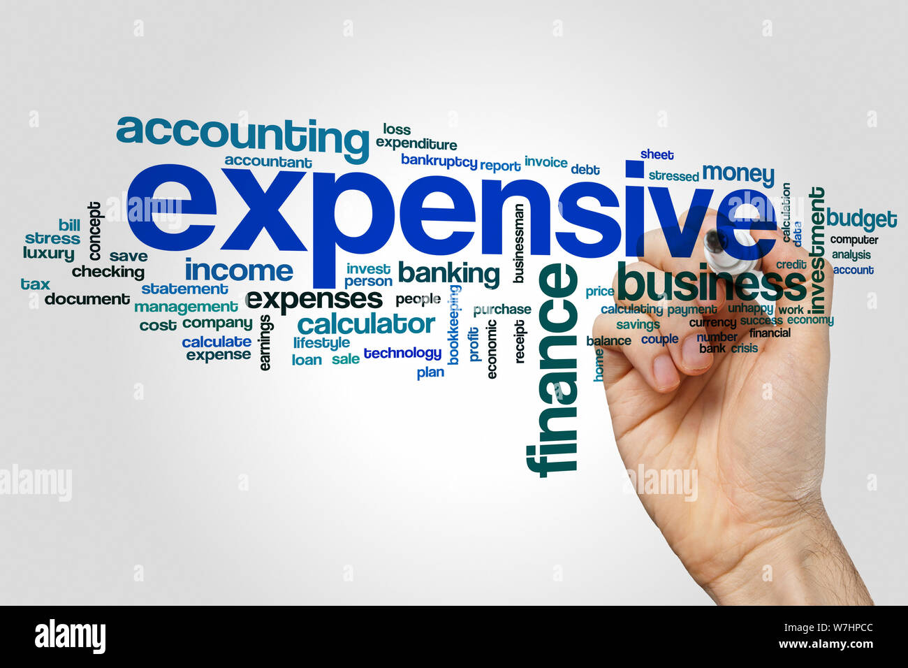 Expensive word cloud concept Stock Photo - Alamy