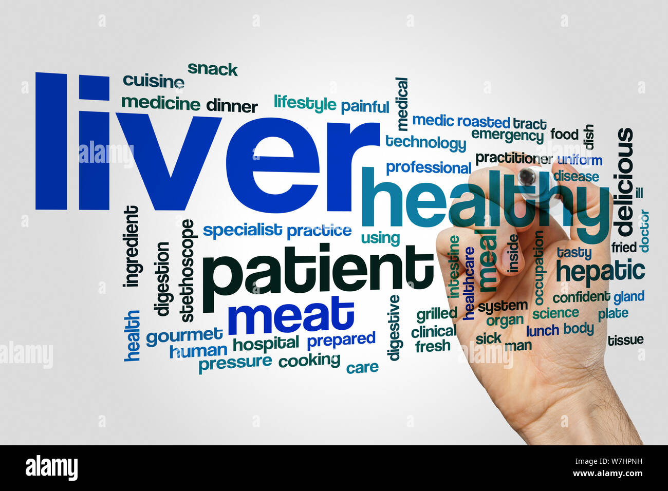 Liver word cloud Stock Photo - Alamy