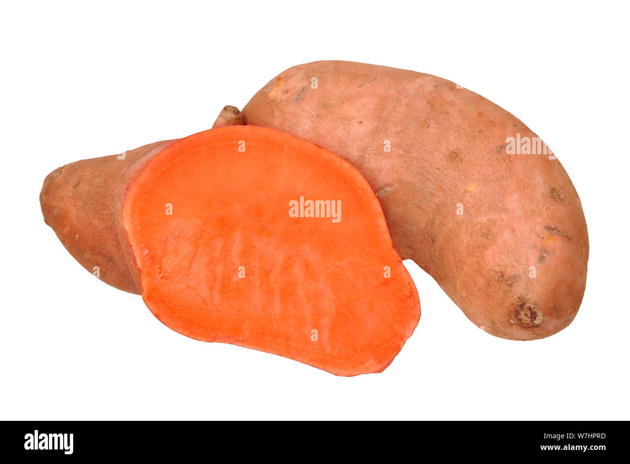 cutting and whole sweet potato isolated on white background Stock Photo ...