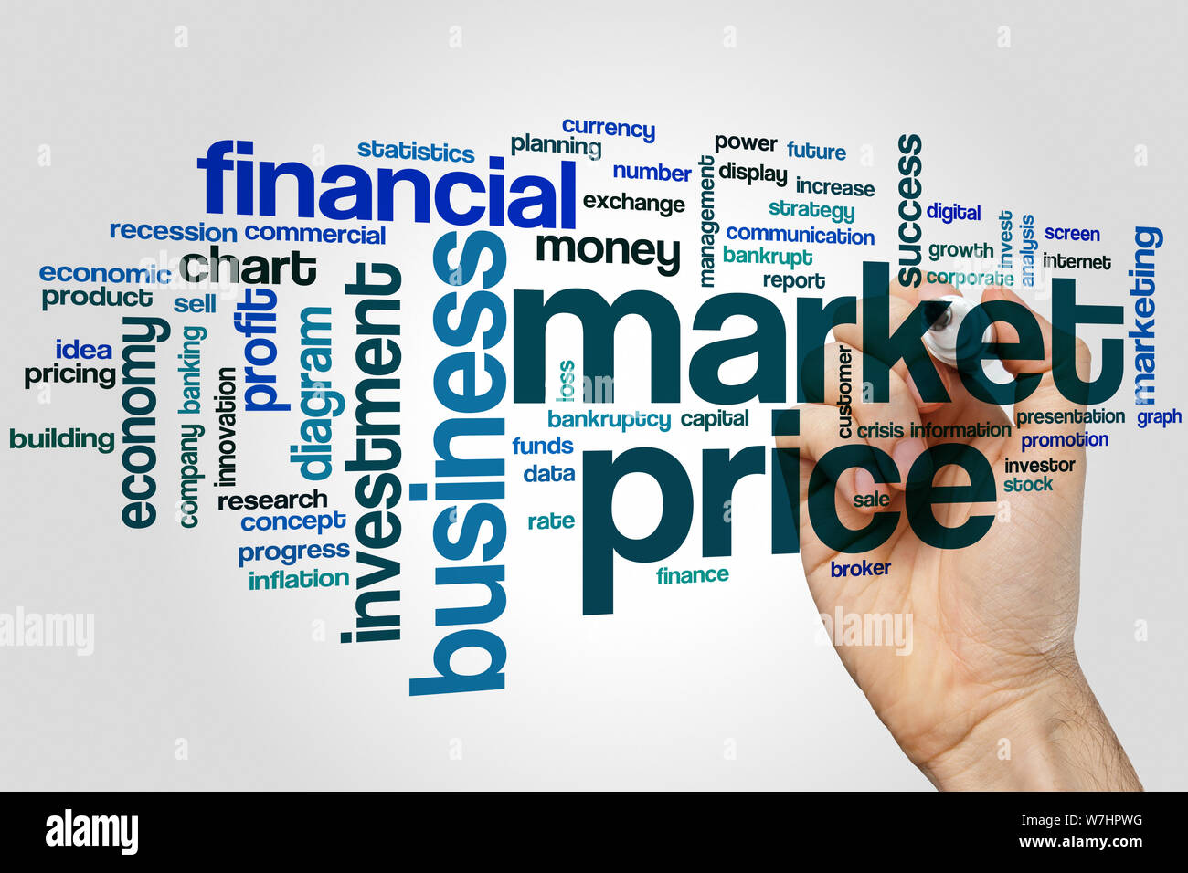 Market price word cloud concept Stock Photo - Alamy