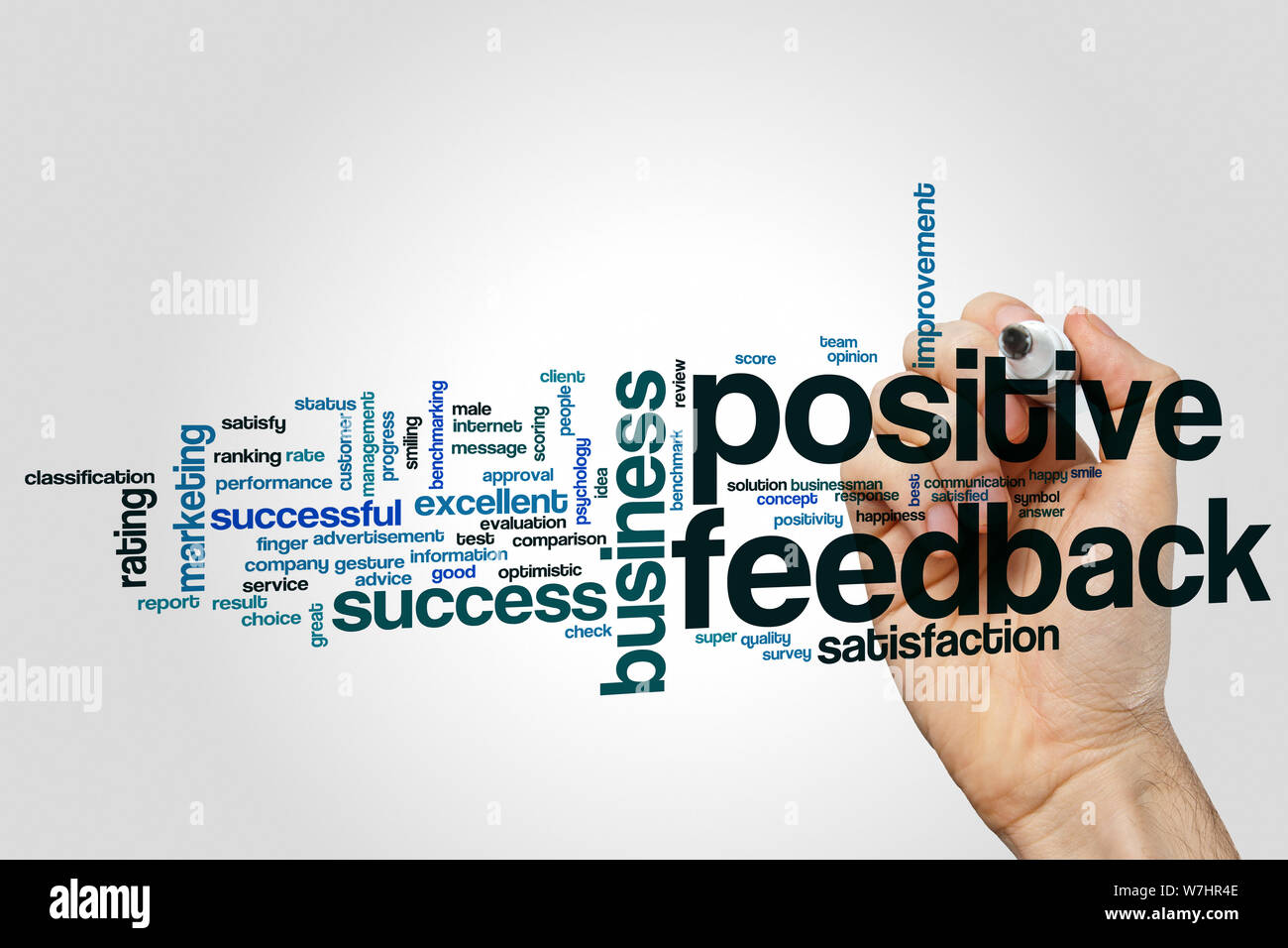 Positive feedback word cloud concept Stock Photo - Alamy