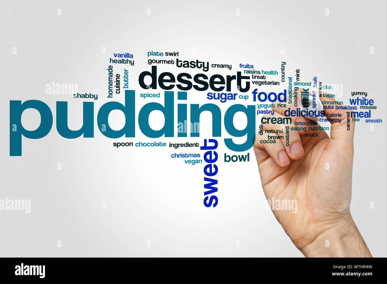 Pudding word cloud concept Stock Photo - Alamy