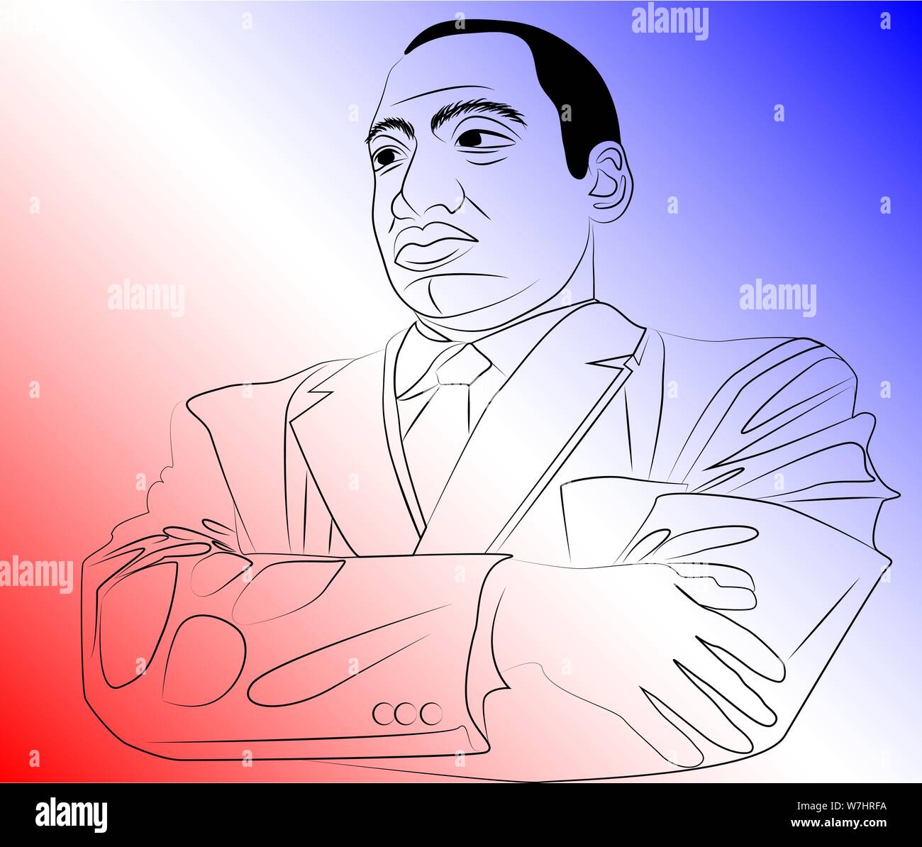 Portrait of Martin Luther King on the background of the colors of the ...