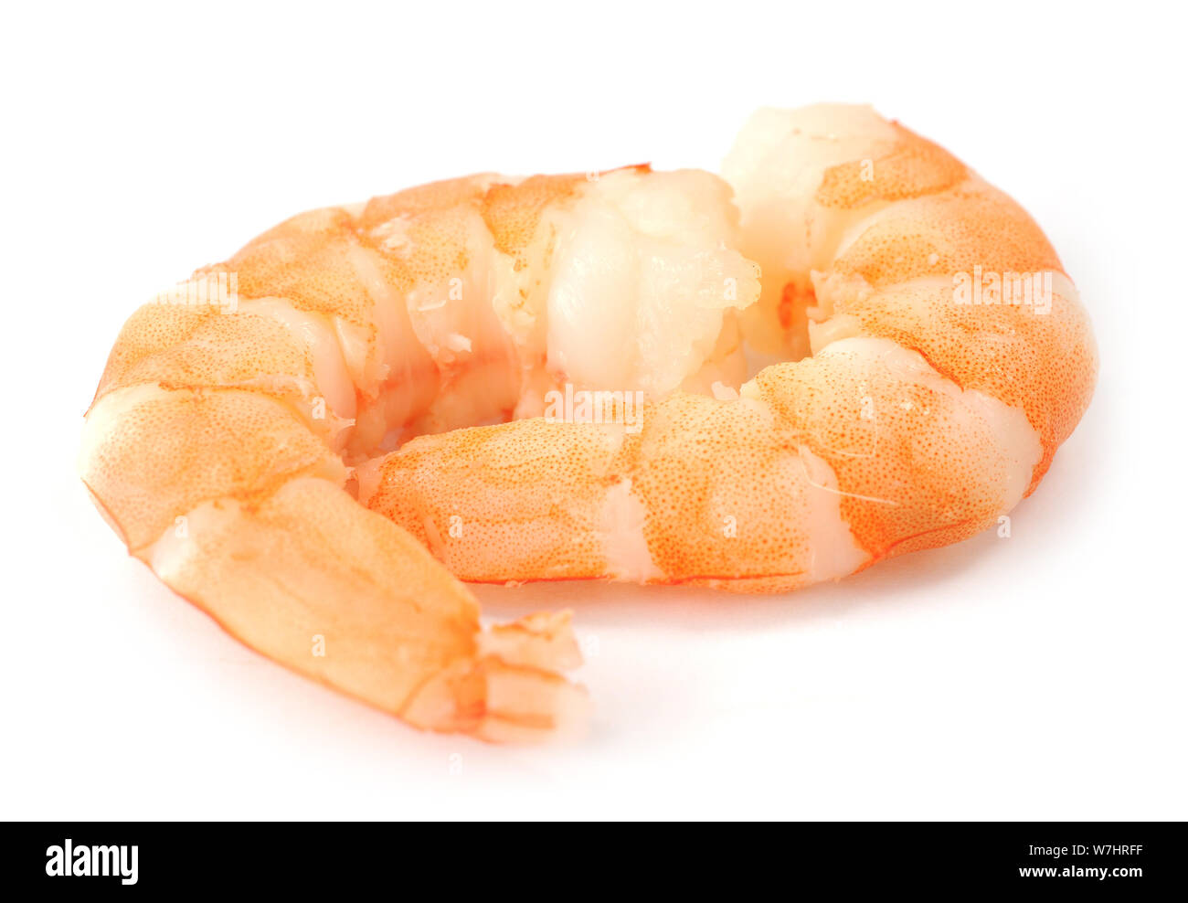 two boiled shrimp on white background Stock Photo - Alamy