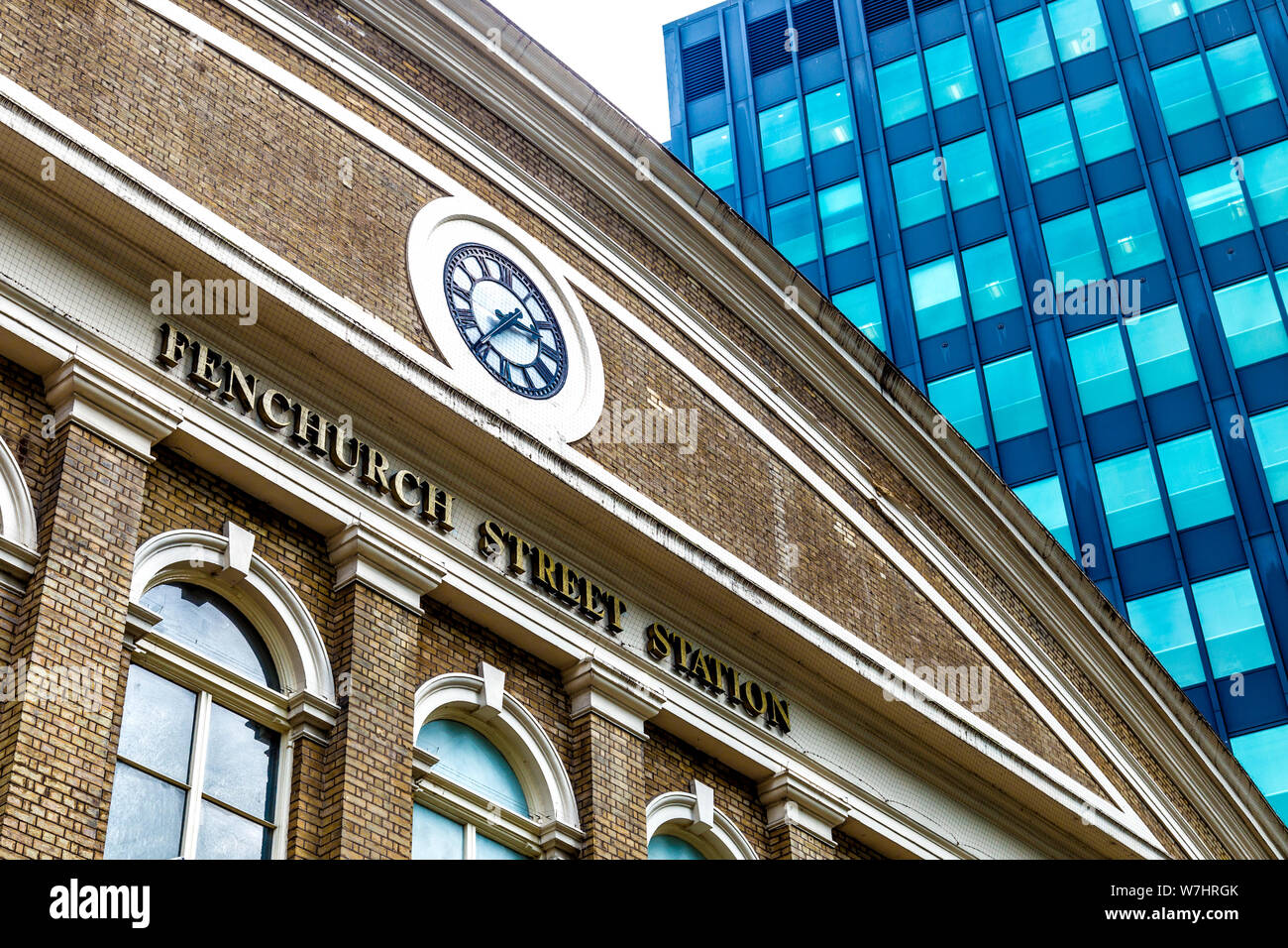 Fenchurch Street Station facade close-up, London, UK Stock Photo - Alamy