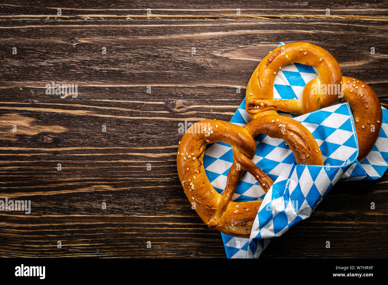 October fest concept - traditional food and beer served at event Stock ...