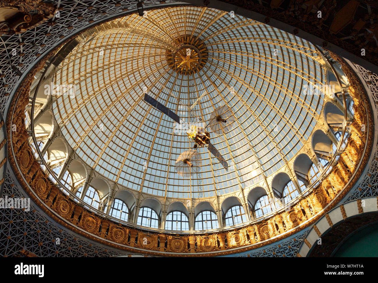 Moscow, Russia - November 28, 2018: Glass dome of the Space Cosmos ...