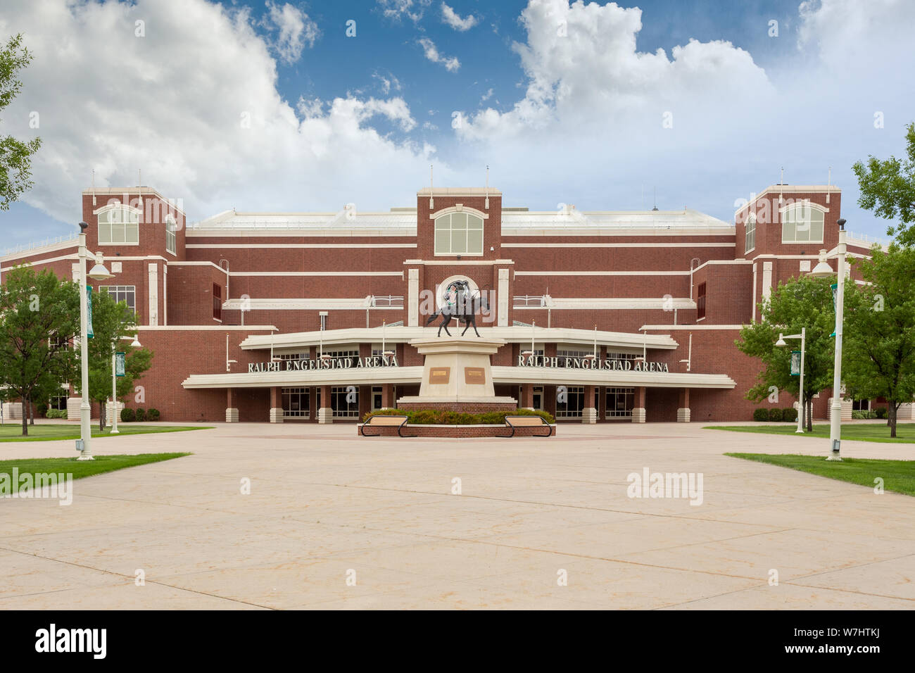 GRAND FORKS, ND/USA - JUNE 28, 2019: Ralph Engelstad Arena on the ...