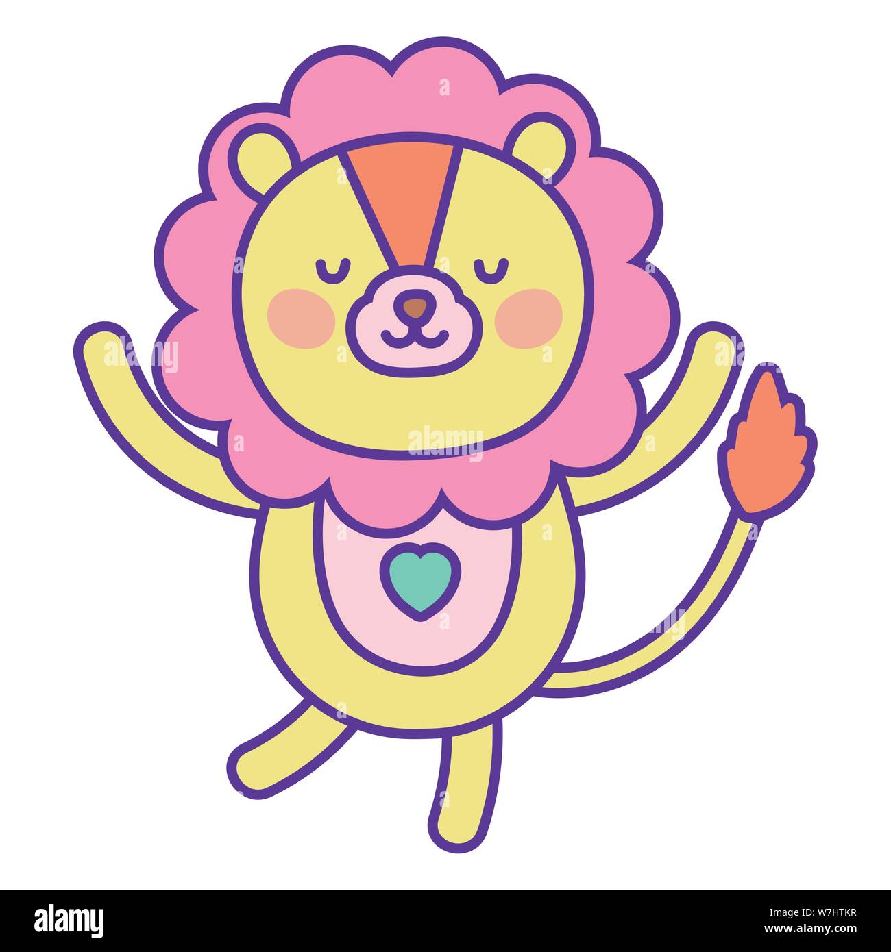 Lion cartoon design, Animal cute zoo life nature and fauna theme Vector ...