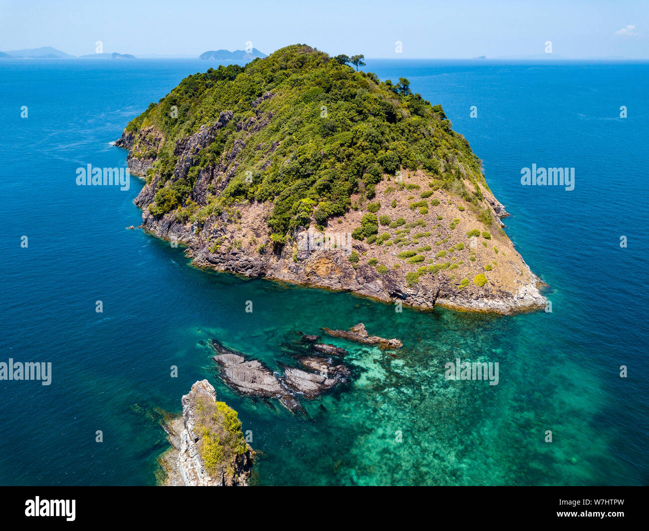Aerial drone nature relaxing island hi-res stock photography and images ...