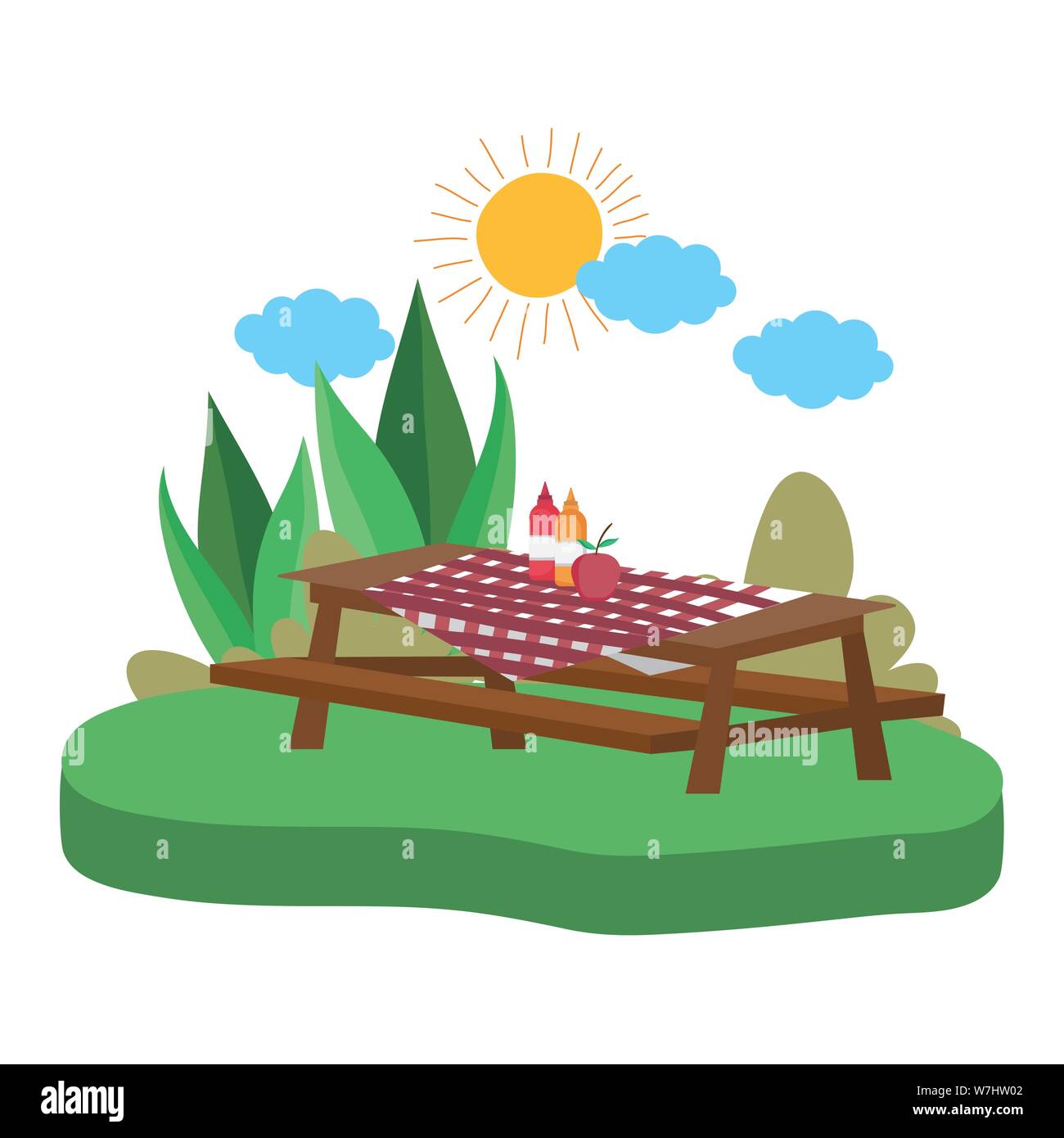 Cartoon Picnic Table