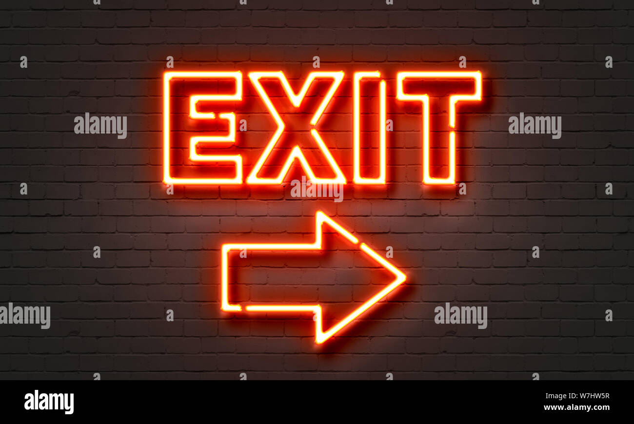 Emergency exit neon sign hi-res stock photography and images - Alamy