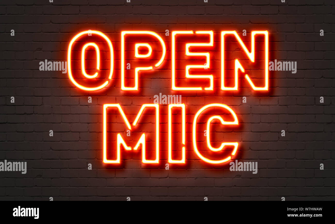 Open mic sign hi-res stock photography and images - Alamy
